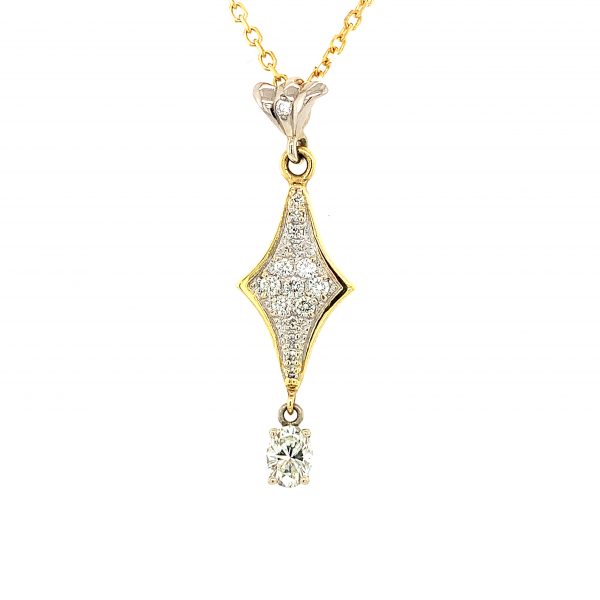 Kite Shaped Diamond Pendant – Kas-A-Designs